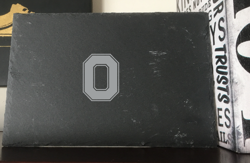 Ohio State Buckeyes NCAA Logo Black Slate Stone Plate Tray Cheese Board ...