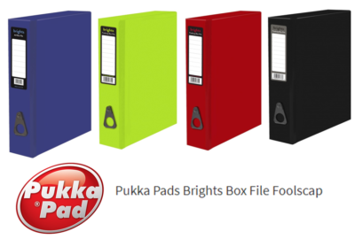 Pukka Pads Bright Box File Office File Organiser Folder - Assorted Pack ...
