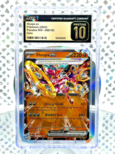 CGC PRISTINE 10 Hoopa EX 098 Paradox Rift Full Art Double Rare Pokemon ...