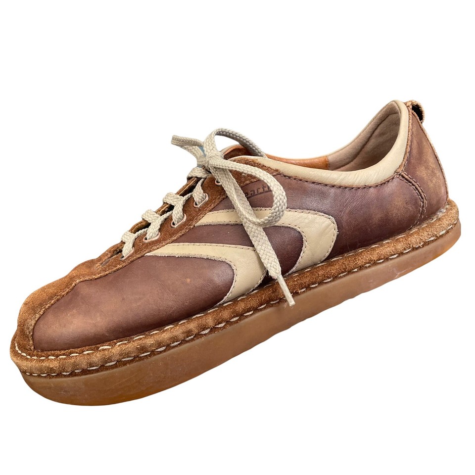 Kalso Earth Dreamer Brown Beige Leather Lace Up Comfort Sneaker Shoes ...