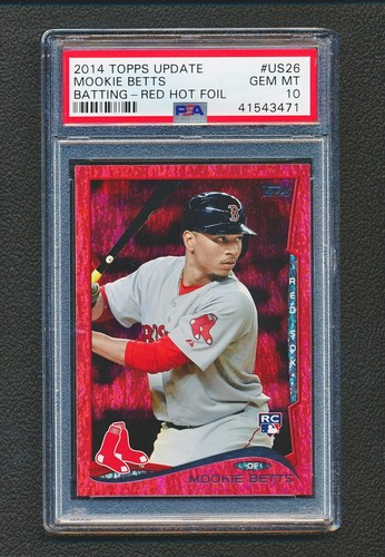 2014 Topps Update #US26 Mookie Betts Batting Red Hot Foil Rookie RC PSA 10 | eBay