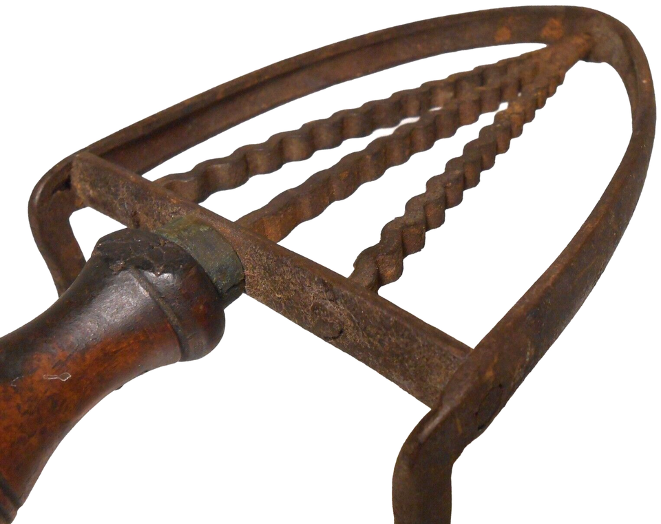 VERY RARE 18TH C AMERICAN PRMTV HND FRGD IRON & HND TRND WDN HNDL, SAD IRON REST | eBay