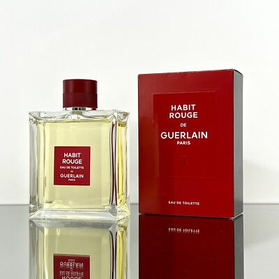 GUERLAIN HABIT ROUGE Men Cologne 150ml-5oz EDT Spray New *JUMBO SIZE ...