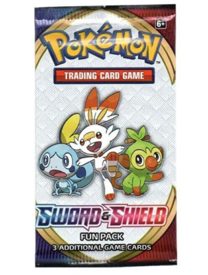 Pokemon Card - Sword & Shield Base Set - Fun Pack - 3 Cards - Factory ...