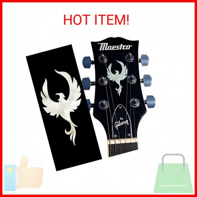 Inlay Sticker for Guitar Headstock - Phoenix Bird - White Pearl | eBay