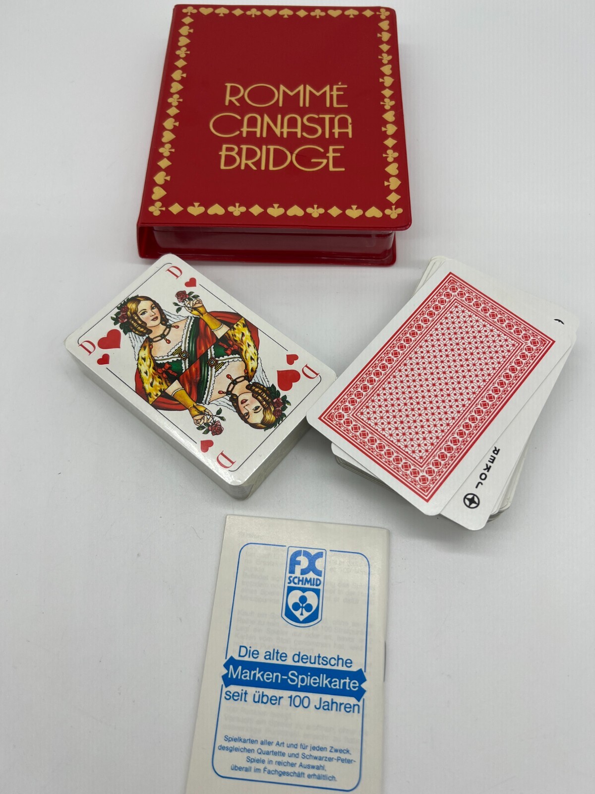 Vtg Romme Rummy Canasta Bridge Double Deck Playing Cards Set FX Schmid ...