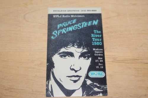Bruce Springsteen - Unused Backstage Pass River Tour NYC 1980 - FREE ...