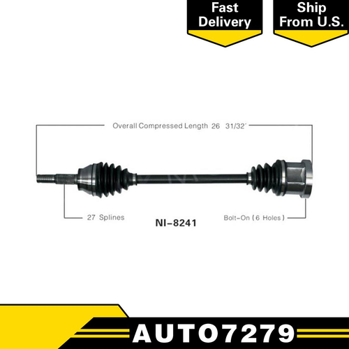 For 2003 2004 2005 2008 INFINITI FX35 Front Left Driver Side CV Axle ...