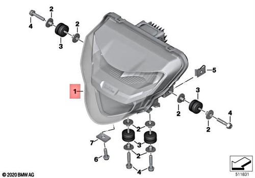 Genuine BMW K02 K03 G 310 GS 20 0G30 0G33 R 0G40 Led Headlight ...