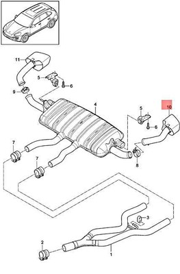 Genuine PORSCHE Cayenne 92A Tailpipe Left 95811125111 | eBay