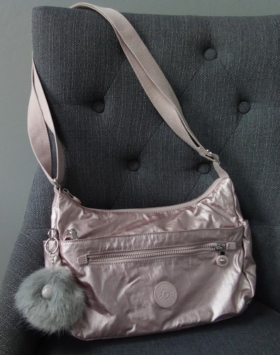 KIPLING Metallic Shoulder Bag with Monkey Anna | eBay UK