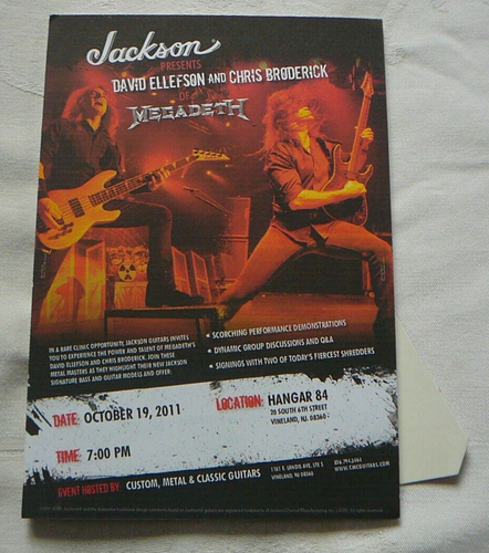 JACKSON GUITAR MEGADETH GUITAR DEMO SHOW OCT 19 2011 NEW JERSEY W ...