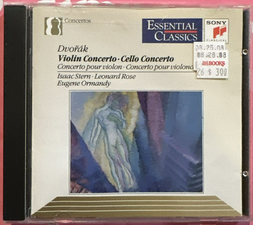 Dvorak Violin Cello Concerto CD 1990 Sony Isaac Stern Rose Eugene ...