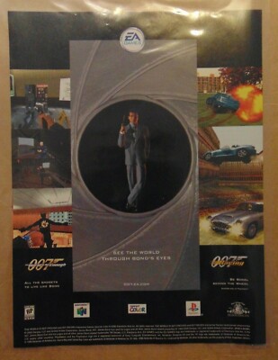 Playstation JAMES BOND 007 Racing Movie Video Game Magazine Print Ad ...