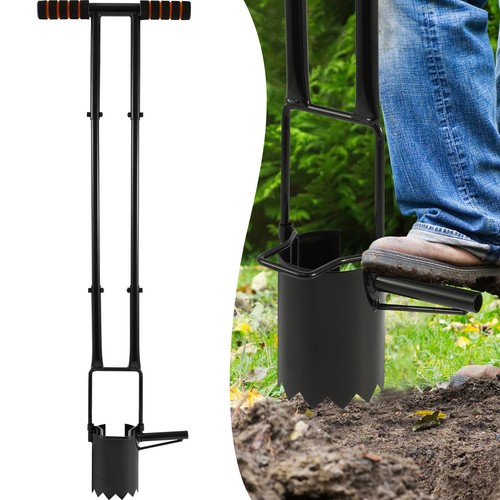 Sod Plugger Long Handle Sod Cutter Serrated Base Transplanter Grass ...