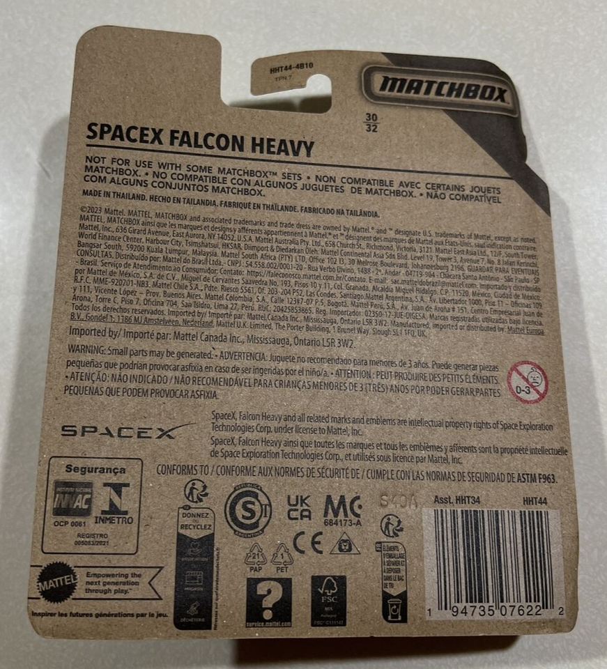 NEW 2024 Matchbox Sky Busters SpaceX Falcon Heavy - Space X - VHTF | eBay