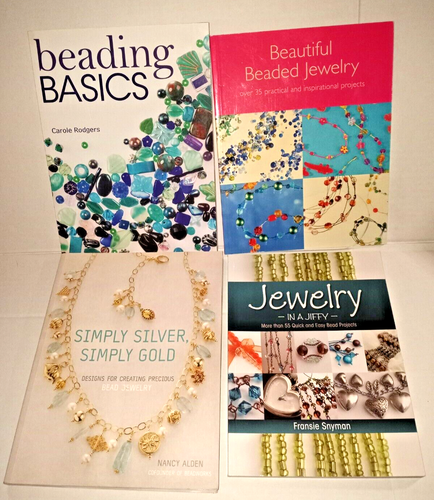 Lot 4 Jewelry making books Beading Bead basics necklaces earrings ...
