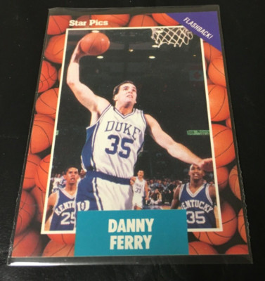DANNY FERRY ROOKIE 1990 STAR PICS COLLEGIATE CARD CAVALIERS DUKE BLUE ...