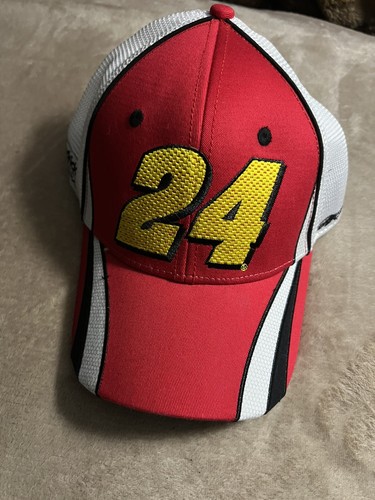 Nascar Hendrick Motorspors Jeff Gordon 24 Mesh Hat Red White Cap | eBay