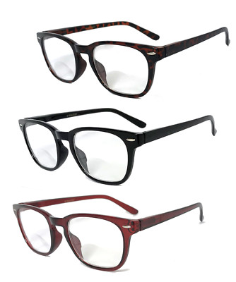 1 or 2 Pairs Retro Classic Frame Blended Bifocal Spring Temple Reading ...