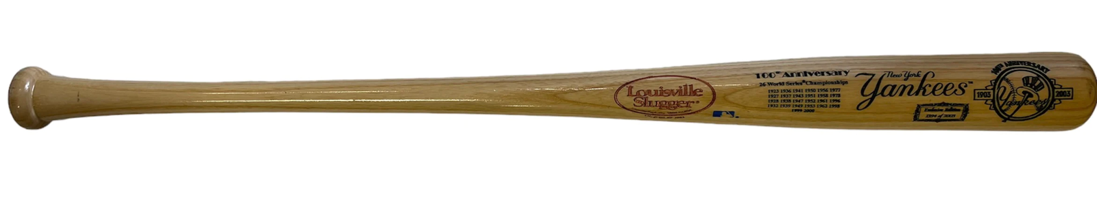 New York Yankees 100th Anniversay Commemorative Bat MLB #1394/2003 | eBay