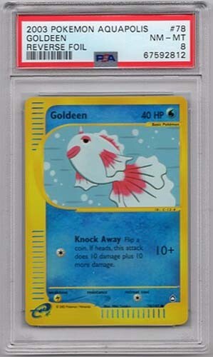 GOLDEEN REVERSE HOLOFOIL #78 POKEMON AQUAPOLIS PSA #67592812 GRADED NM ...