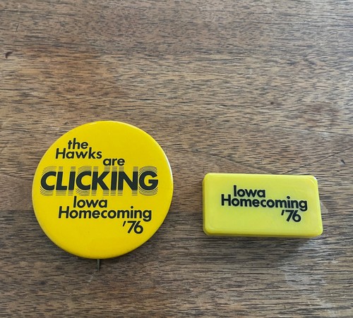 Iowa Hawkeyes 1976 Homecoming Button With Working Clicker - Football ...