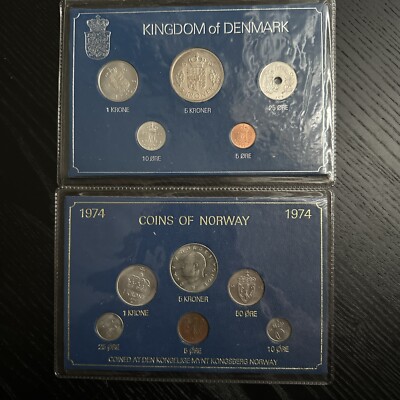 1974 Norway and 1976 Denmark Coin Sets | eBay