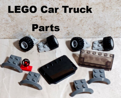 LEGO Car Parts Truck Build Windshield Fenders Wheels Tires Hood ...