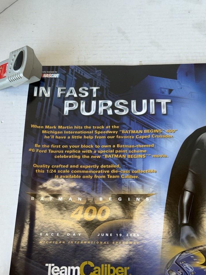 MARK MARTIN FORD BATMAN RACING NASCAR DIECAST POSTER RARE | eBay