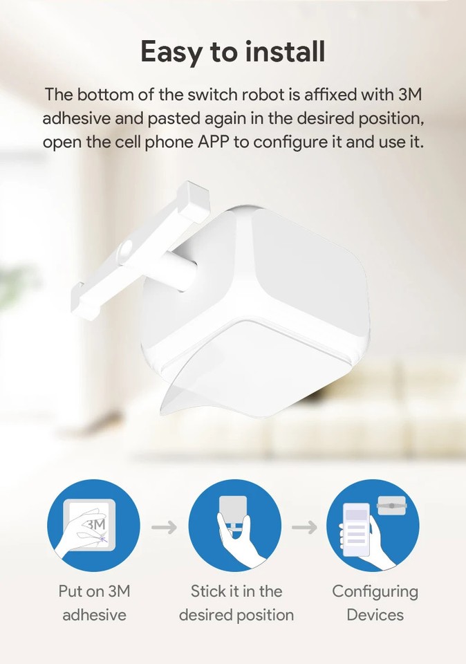 Smart Tuya Bluetooth Rocker Switch Finger Robot Adjustable Switch Press ...