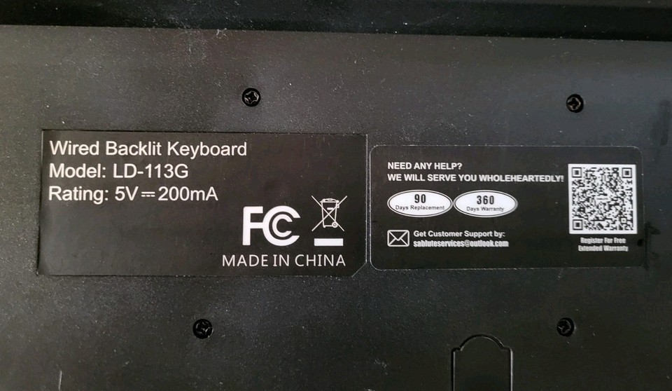 Wired USB Backlit Keyboard LD-113G Large Print | eBay