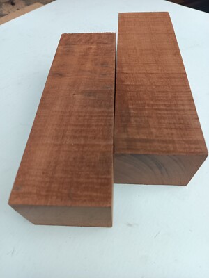 Qty 2 pcs Rough Sawn Sapele Hardwood Timber Offcuts 230x75x65mm (2075 ...