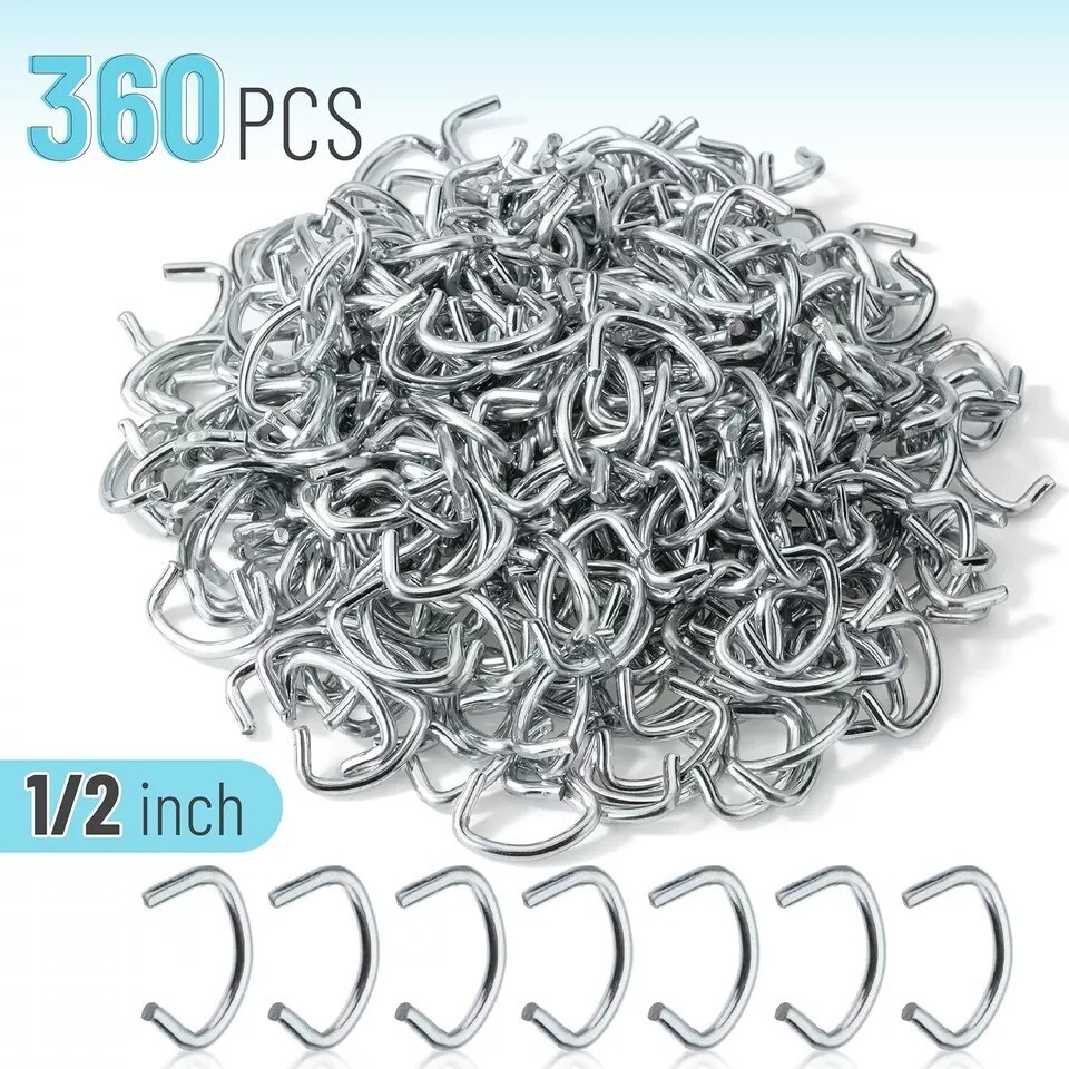 Galvanized Hog Rings, 1/2", 360 Pcs, Hog Rings Upholstery, Hog Rings ...