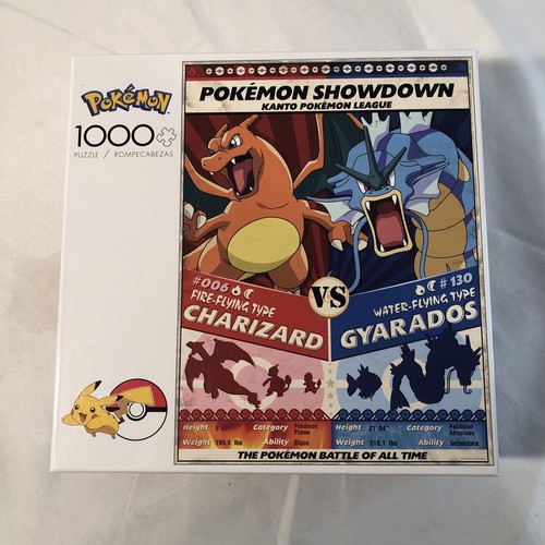 NEW Pokemon Showdown Charizard vs Gyarados 1000 pc puzzle 26.75 ×19.75 ...