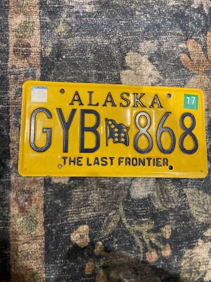 2017 Tag Alaska The Last Frontier License Plate GYB 868 | eBay