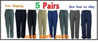 5 Used Uniform Work Pants lot. FREE Priority SHIPPING | eBay