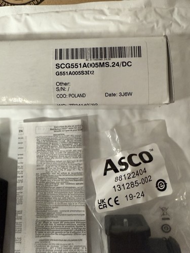 ASCO Solenoid valve G551A005MS SCG551A005MS.24/DC | eBay