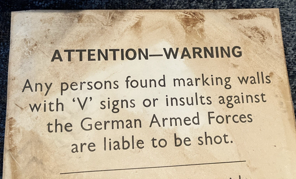 WW2 Warning Poster Occupation Channel Islands German Military ...