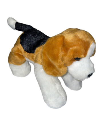 Toys R Us Dog Plush Toy Stuffed brown blk faux leather nose 14” | eBay