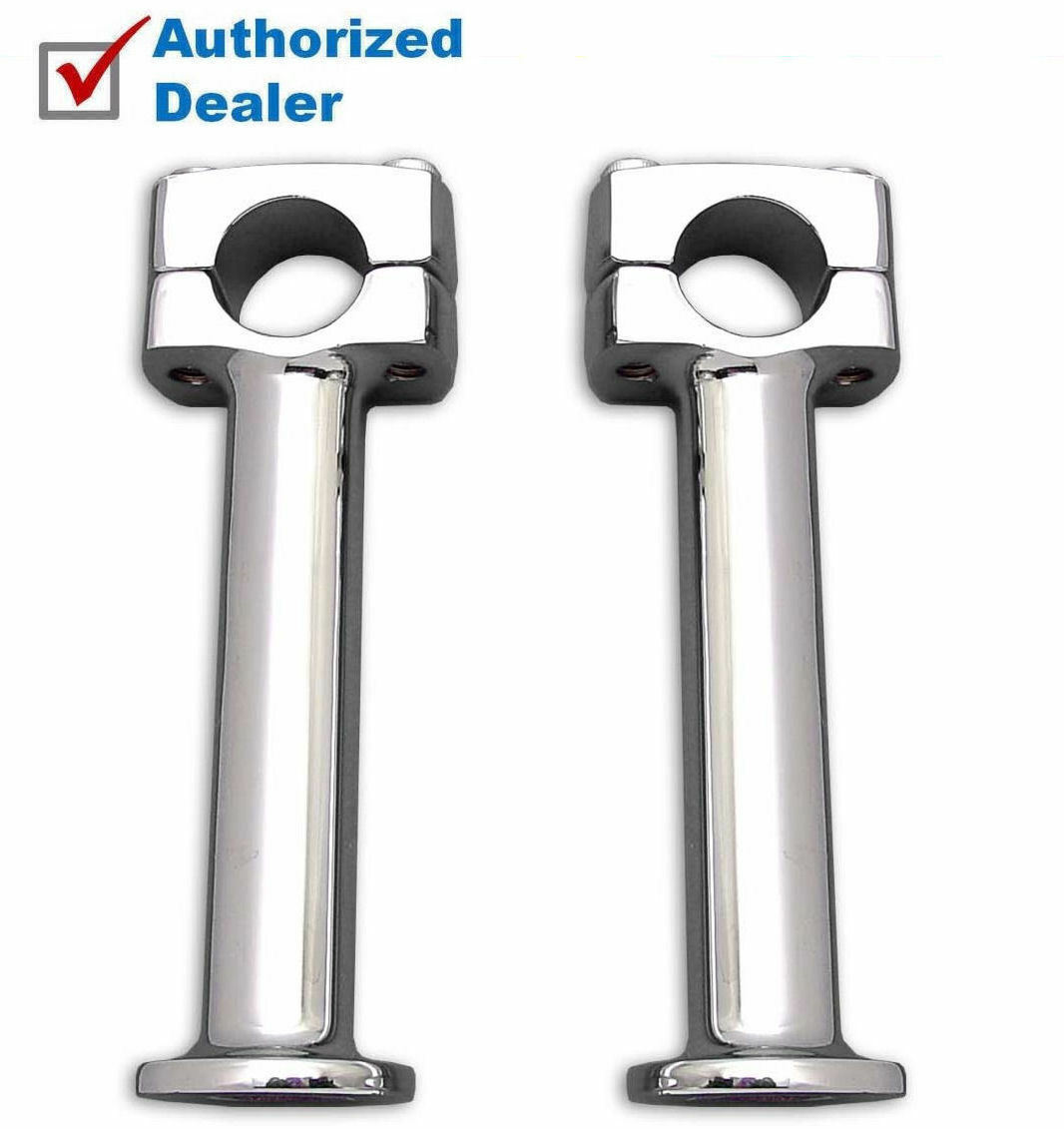 Paughco / V-Twin 5" Chrome Post Risers Set Pair Harley Chopper Bobber ...
