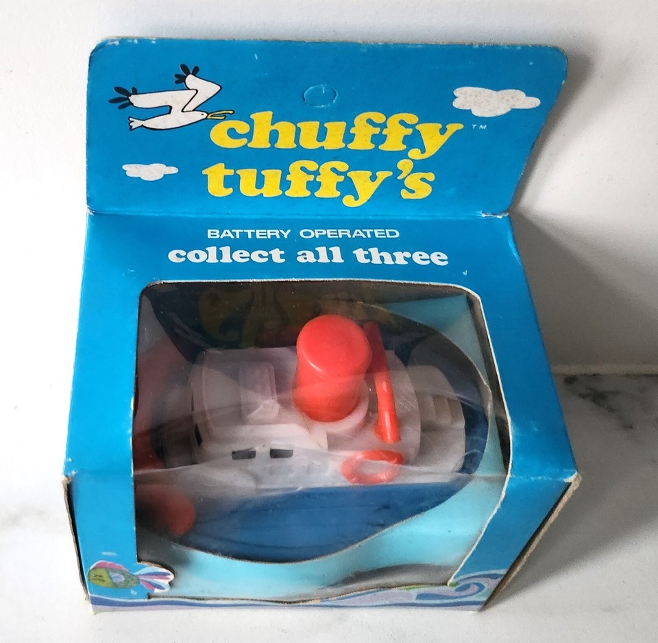 Vintage HONG KONG TOY A BATER TOY CHUFFY TUFFY'S BATTERY OPERATED TUG ...