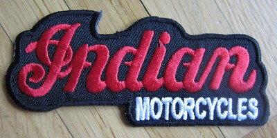 Aufnäher / Aufbügler/ Patch: INDIAN MOTORCYCLE E - Schriftzug - Rar! | eBay.de