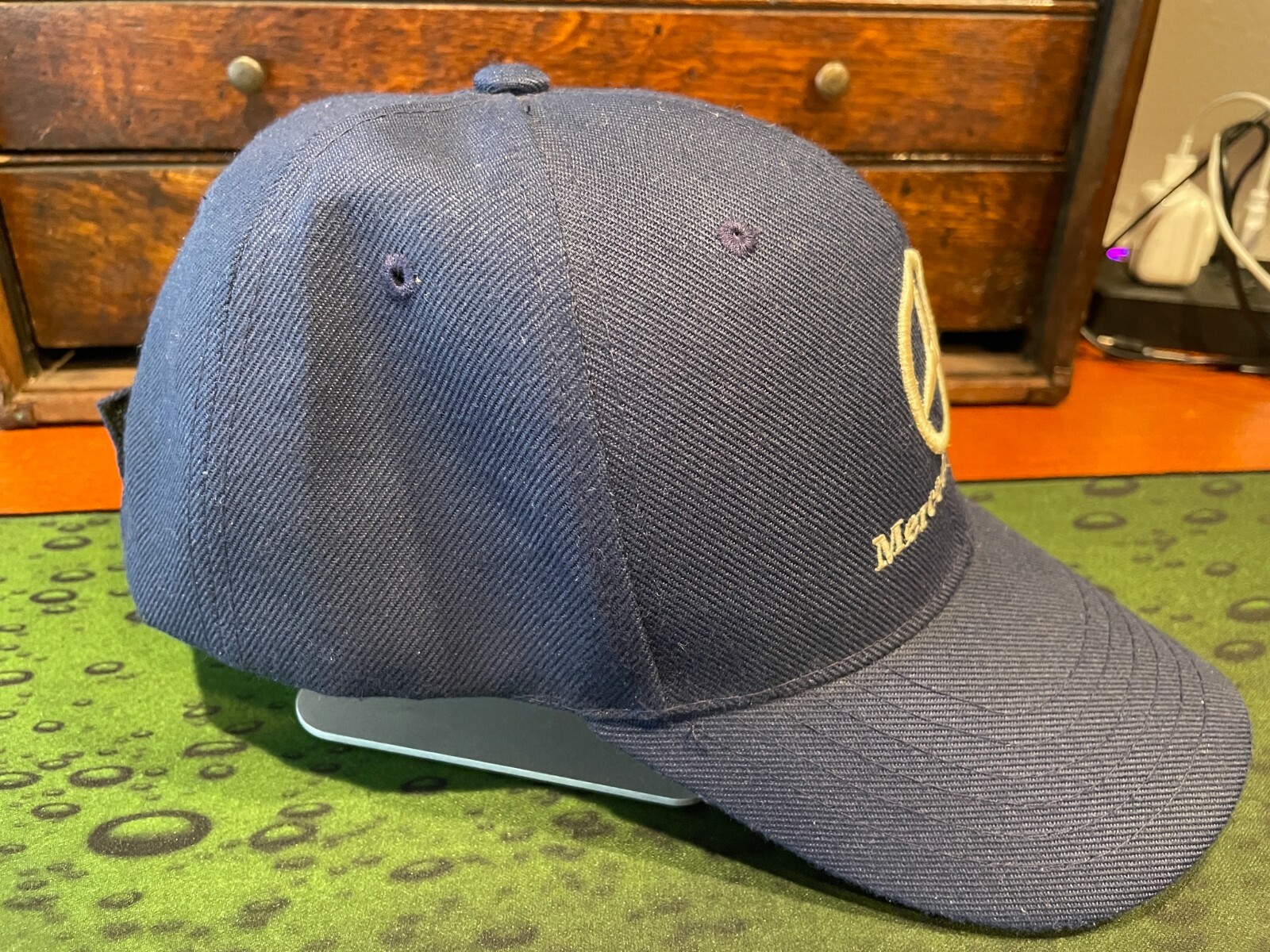 Mercedes-Benz - Navy Blue - Silver Logo - Strapback -… - Gem