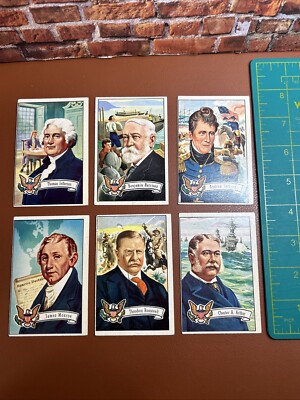 1956 Topps U.S. Presidents Partial Non-Sport Card Set (6) Mid-Grade Lot ...