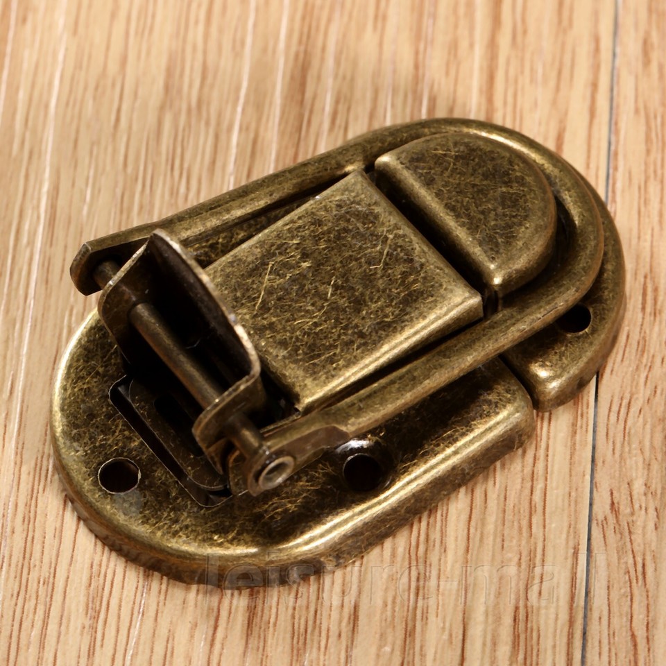Retro Brass Box Latch Hasps Jewellery Wine Gift Box Chest Case Lock ...