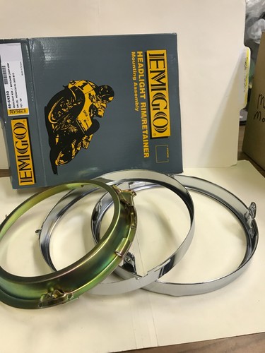 Honda Style 7" Chrome Headlight Rim & Bulb Retainer Kit 33101-300-673 ...