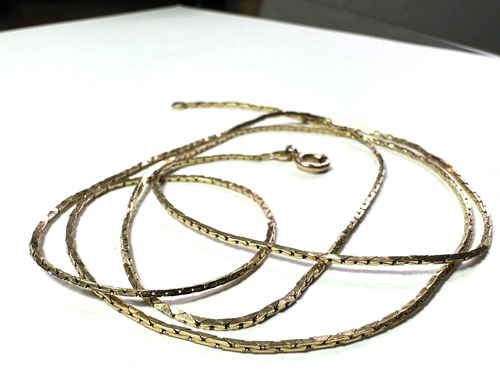 VINTAGE 14K 585 YELLOW GOLD 25" NECKLACE ITALY 5 GRAMS | eBay