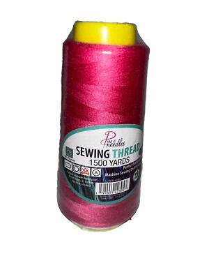 Sewing Thread 1500 Yds Machine Hand Stitch Cone Spools Hot pink Sew 1 ...