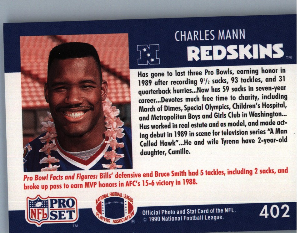 1990 Pro Set #402 Charles Mann | eBay